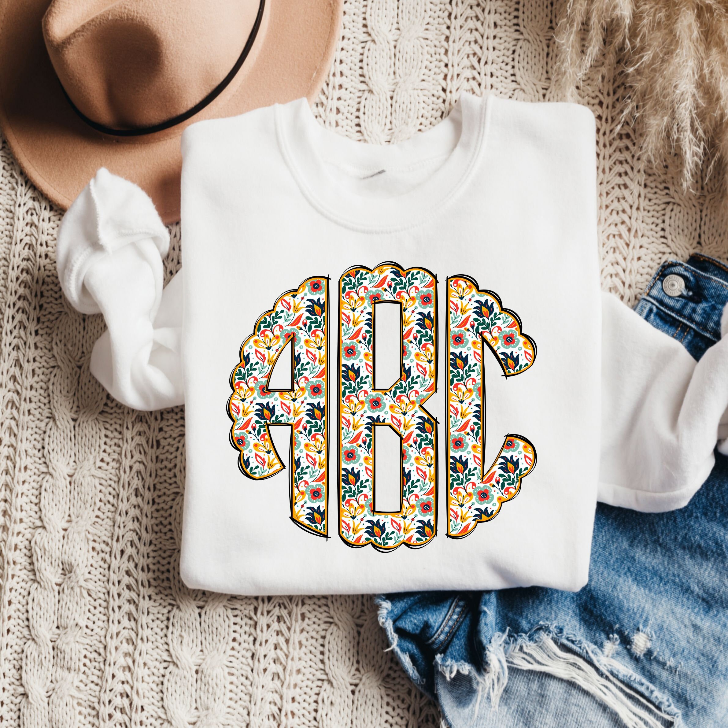 Spring Monogram PNG, Flower Monogram, Spring Floral Monogram, Alpha ...