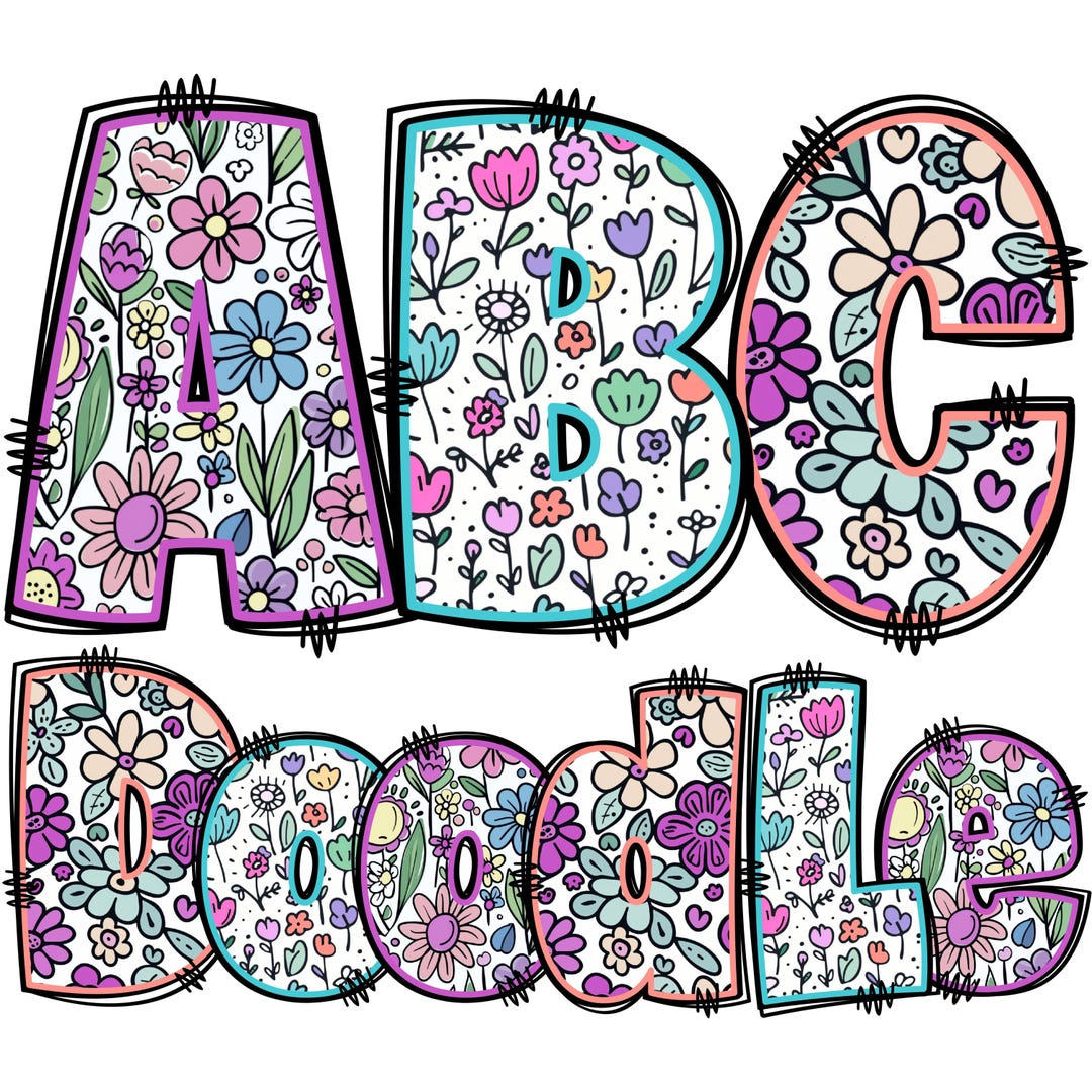 Spring Alphabet Bundle PNG, Spring Letters, PNG Letters, Spring ...