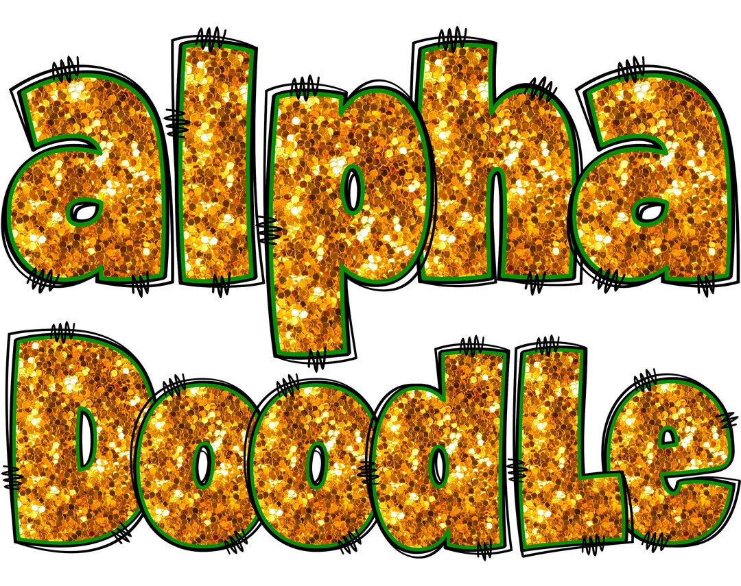 Christmas Gold Sequin Alphabet PNG, Gold Sequin Alphabet, Alpha Doodle ...