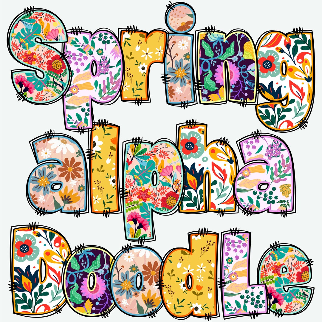 Spring Alphabet Bundle PNG, Spring Letters, PNG Letters, Spring ...