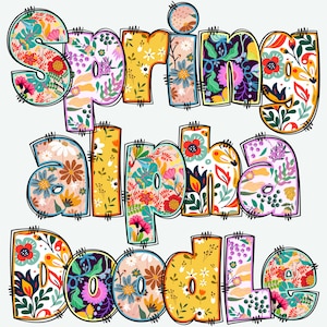 Spring Alphabet Bundle PNG, Spring Letters, PNG Letters, Spring ...