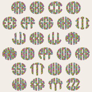 Spring Monogram Bundle PNG, Flower Monogram, 3 Sets, Spring Floral ...