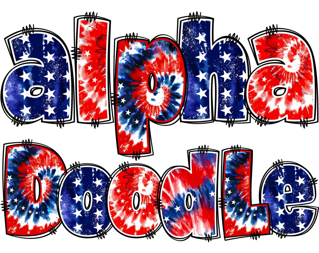 BUNDLE Patriotic Alphabet PNG, 4th of July, Independence Day, Alpha ...