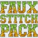 Faux Embroidery Sequin Alphabet Bundle PNG, Sequins Alphabet, Faux ...