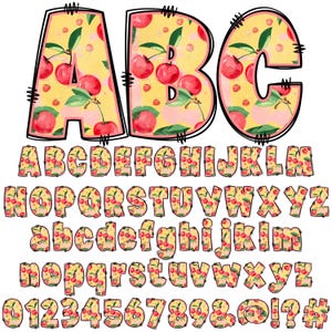 Summer Alphabet Bundle PNG, Summer Letters, PNG Letters, Summer Fruits ...