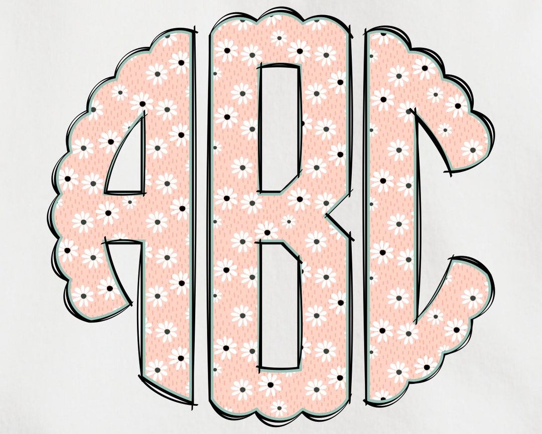 Spring Monogram PNG, Flower Monogram, Spring Floral Monogram, Alpha ...