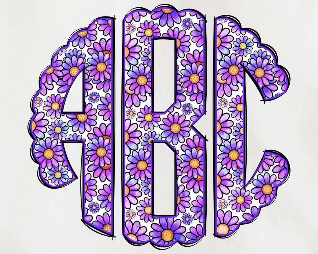 Spring Monogram PNG, Flower Monogram, Spring Floral Monogram, Alpha ...