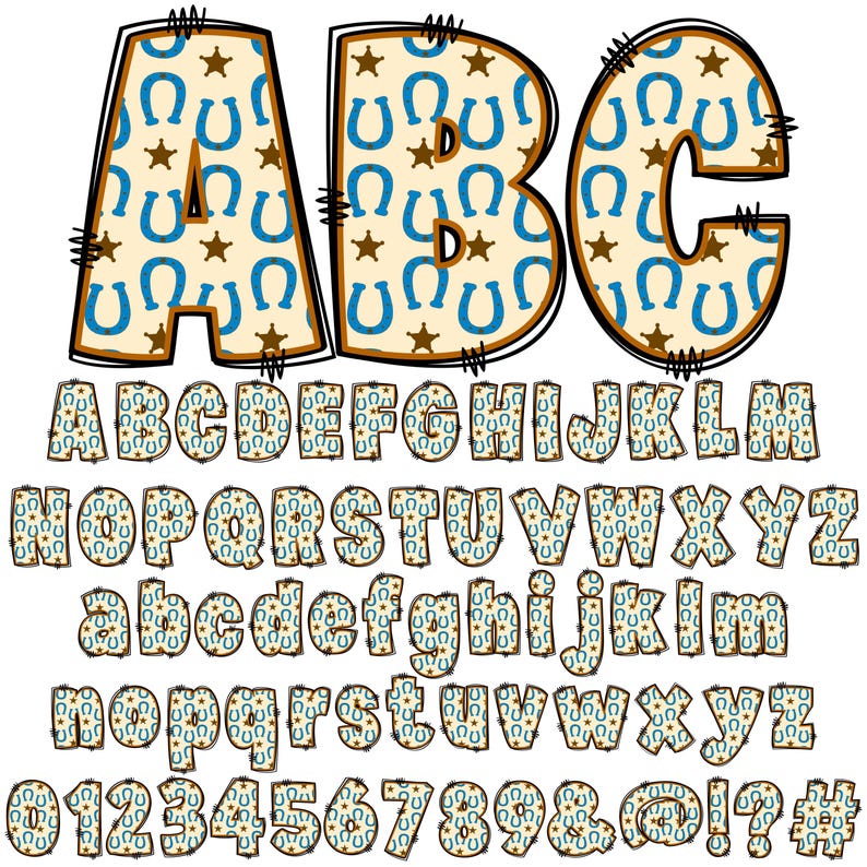 Wild West Alphabet Bundle PNG, Cowboys Letters, PNG Letters, Cowboys ...