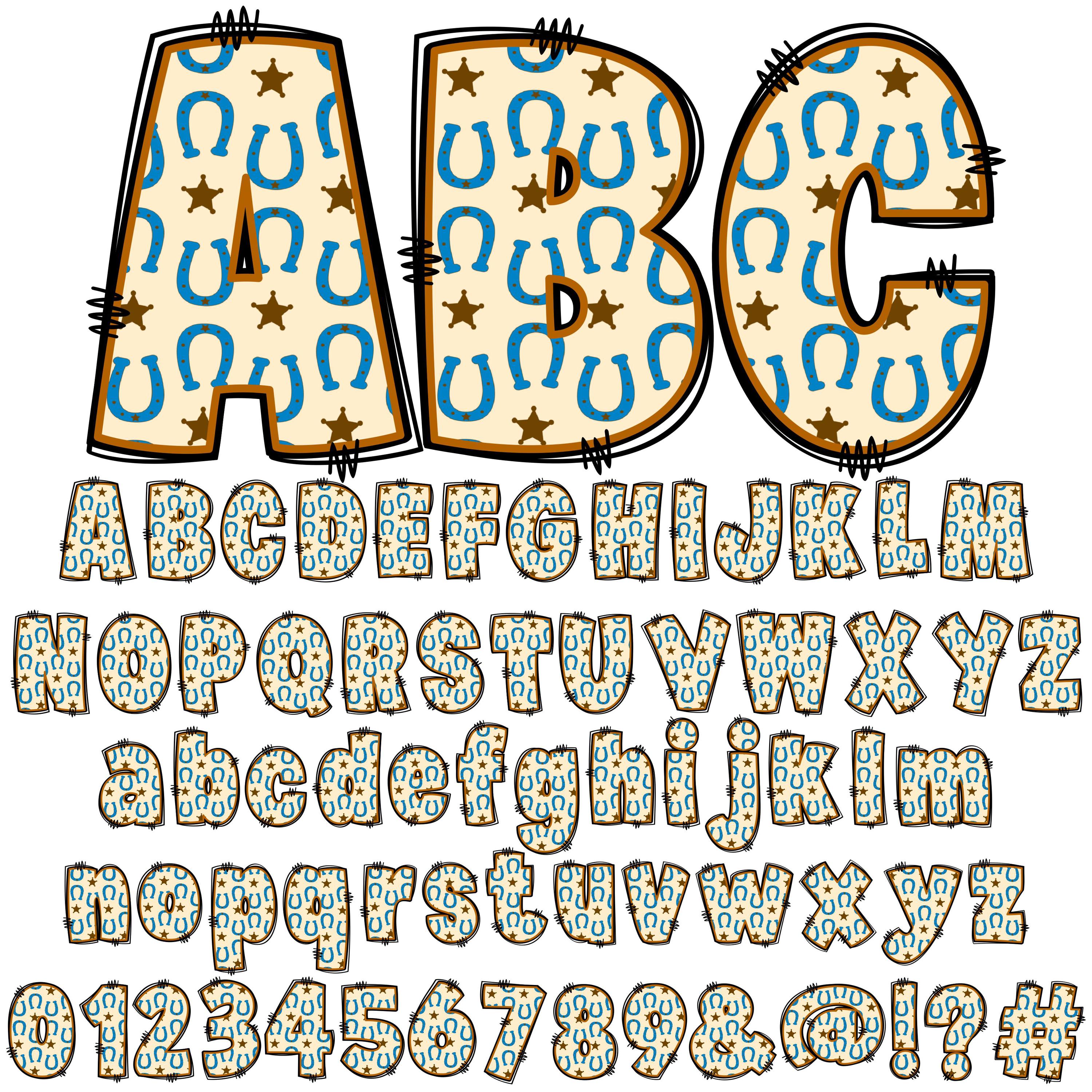 Wild West Alphabet Bundle PNG, Cowboys Letters, PNG Letters, Cowboys ...