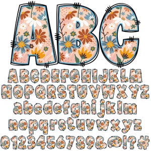 Spring Alphabet Bundle PNG, Spring Letters, PNG Letters, Spring ...