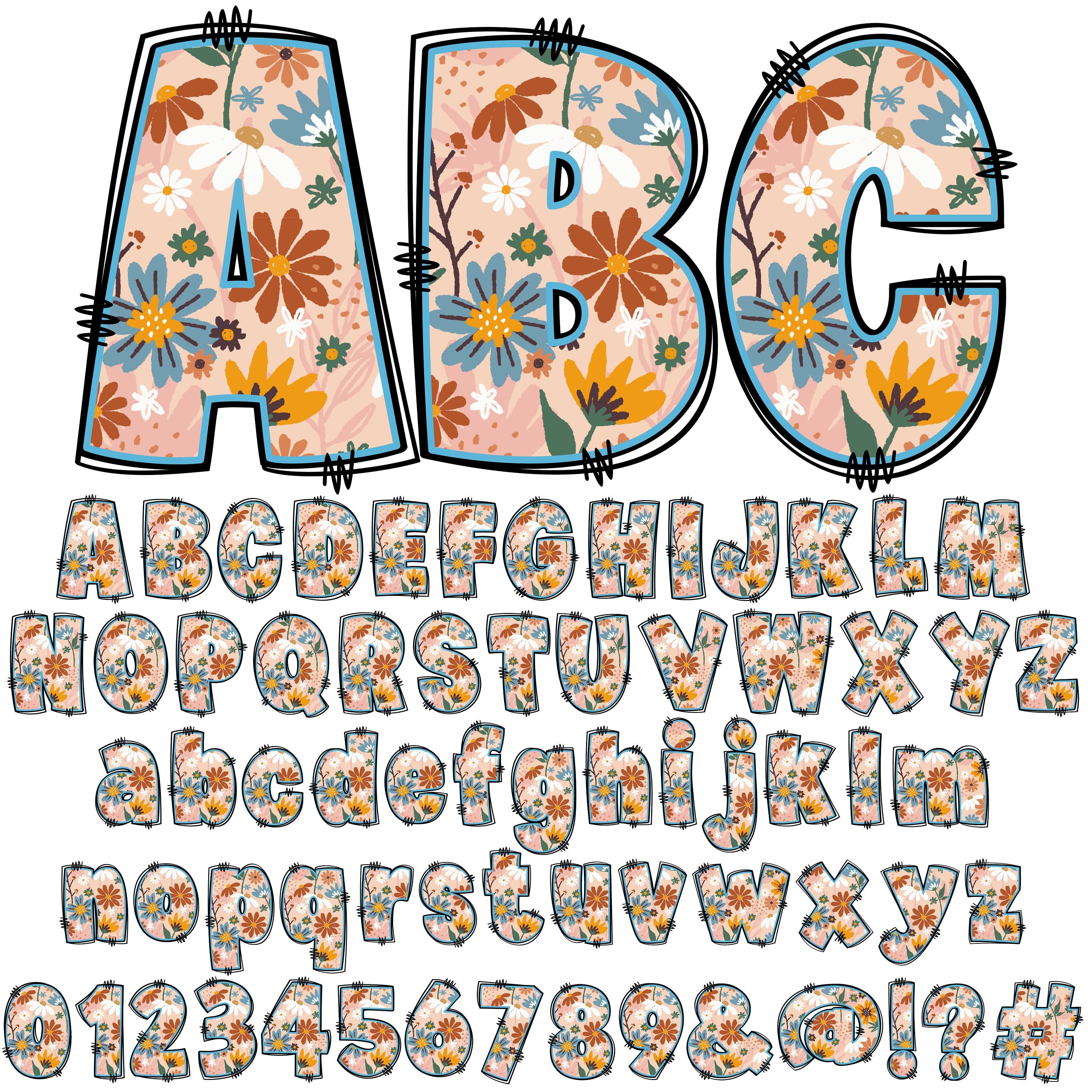 Spring Alphabet Bundle PNG, Spring Letters, PNG Letters, Spring ...