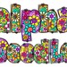 BUNDLE Spring Alphabet PNG, Groovy Floral Doodle, PNG Letters, Retro ...
