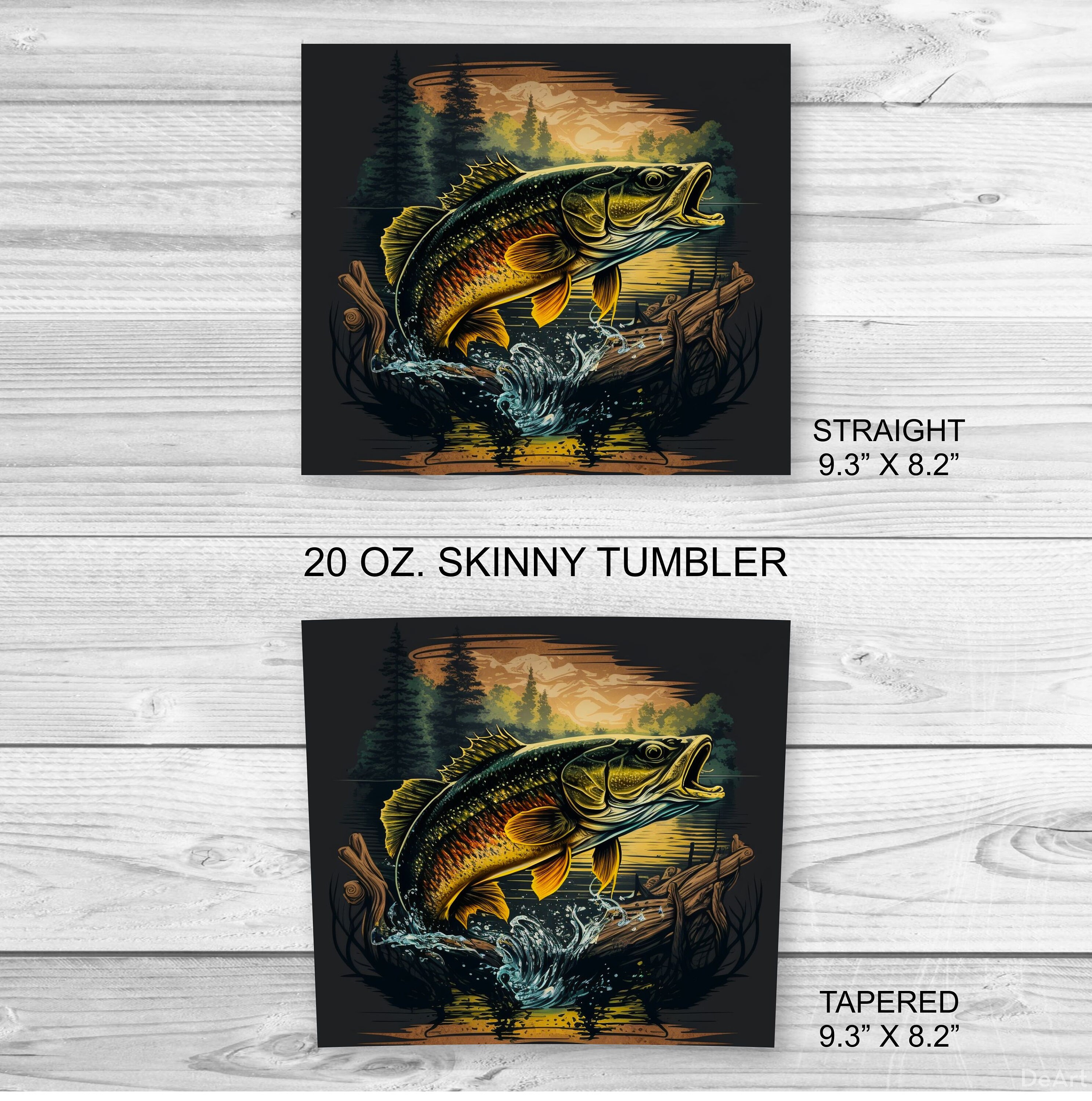 Bass Fish, Largemouth Bass, Bass Fishing, 20oz Skinny Tumbler PNG ...