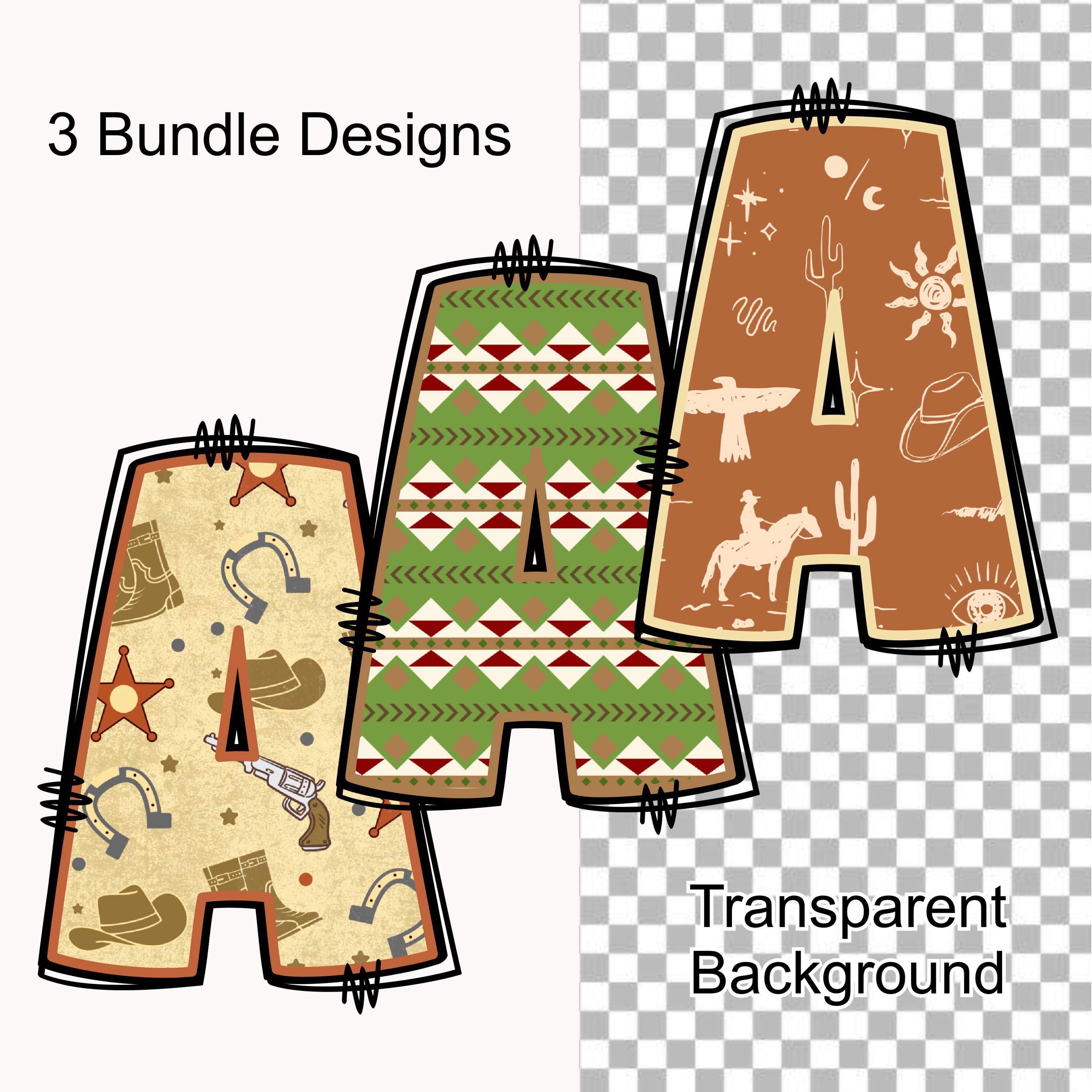 Wild West Alphabet Bundle PNG, Cowboys Letters, PNG Letters, Cowboys ...