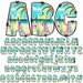 BUNDLE Summer Alphabet PNG, Tropical Doodle, PNG Letters, Beach Letters ...