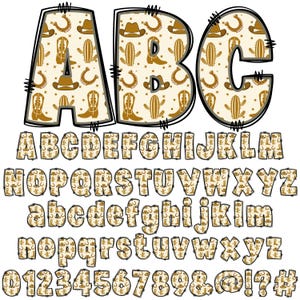 Wild West Alphabet Bundle PNG, Cowboys Letters, PNG Letters, Cowboys ...