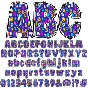 BUNDLE Back to School Alphabet PNG, School Letters, PNG Letters, School ...