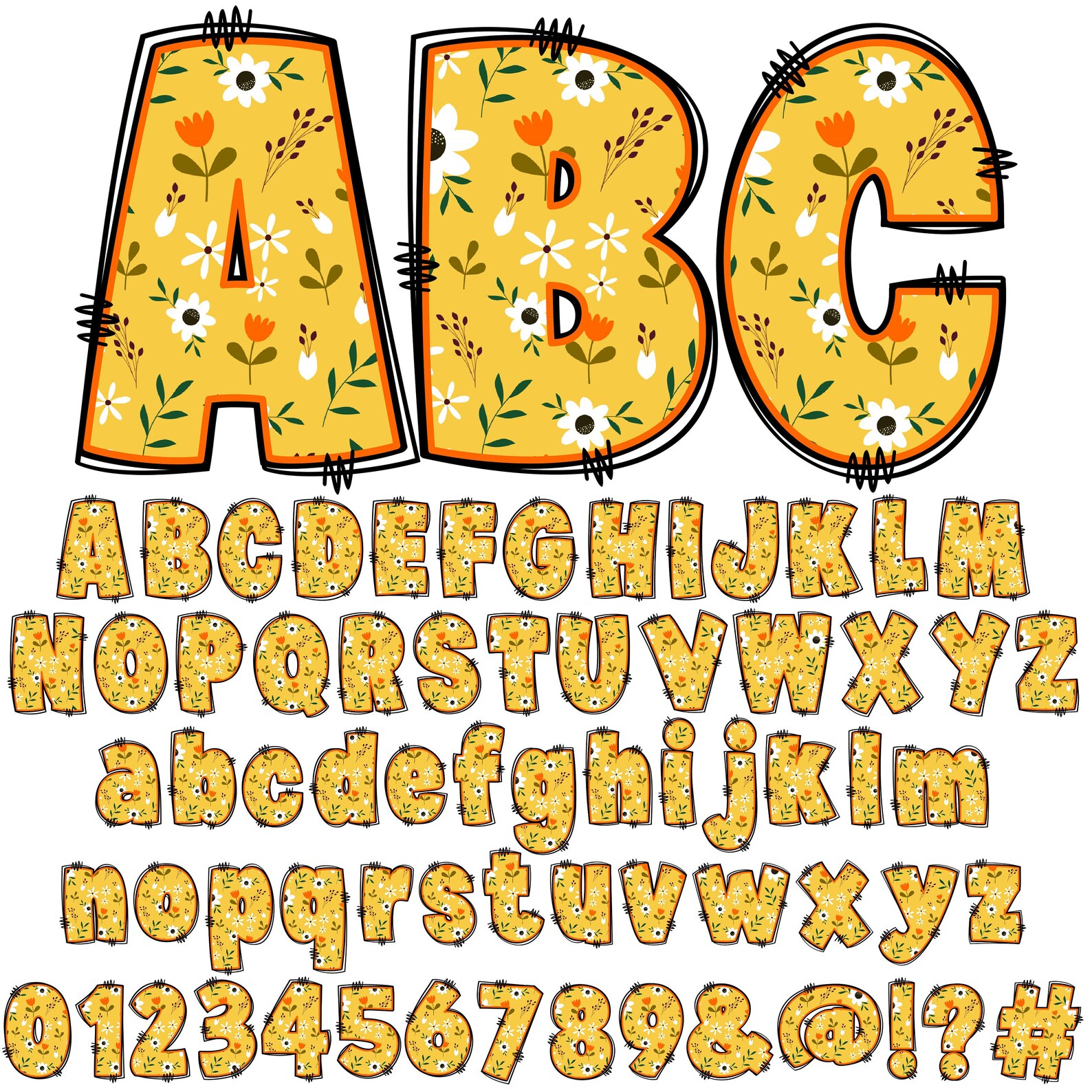 Spring Alphabet Bundle PNG, Spring Letters, PNG Letters, Spring ...