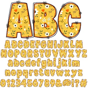 Spring Alphabet Bundle PNG, Spring Letters, PNG Letters, Spring ...