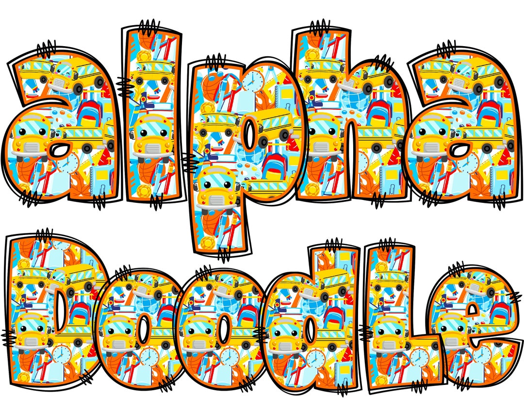 Back to School Alphabet PNG, School Letters, PNG Letters, School Alpha ...