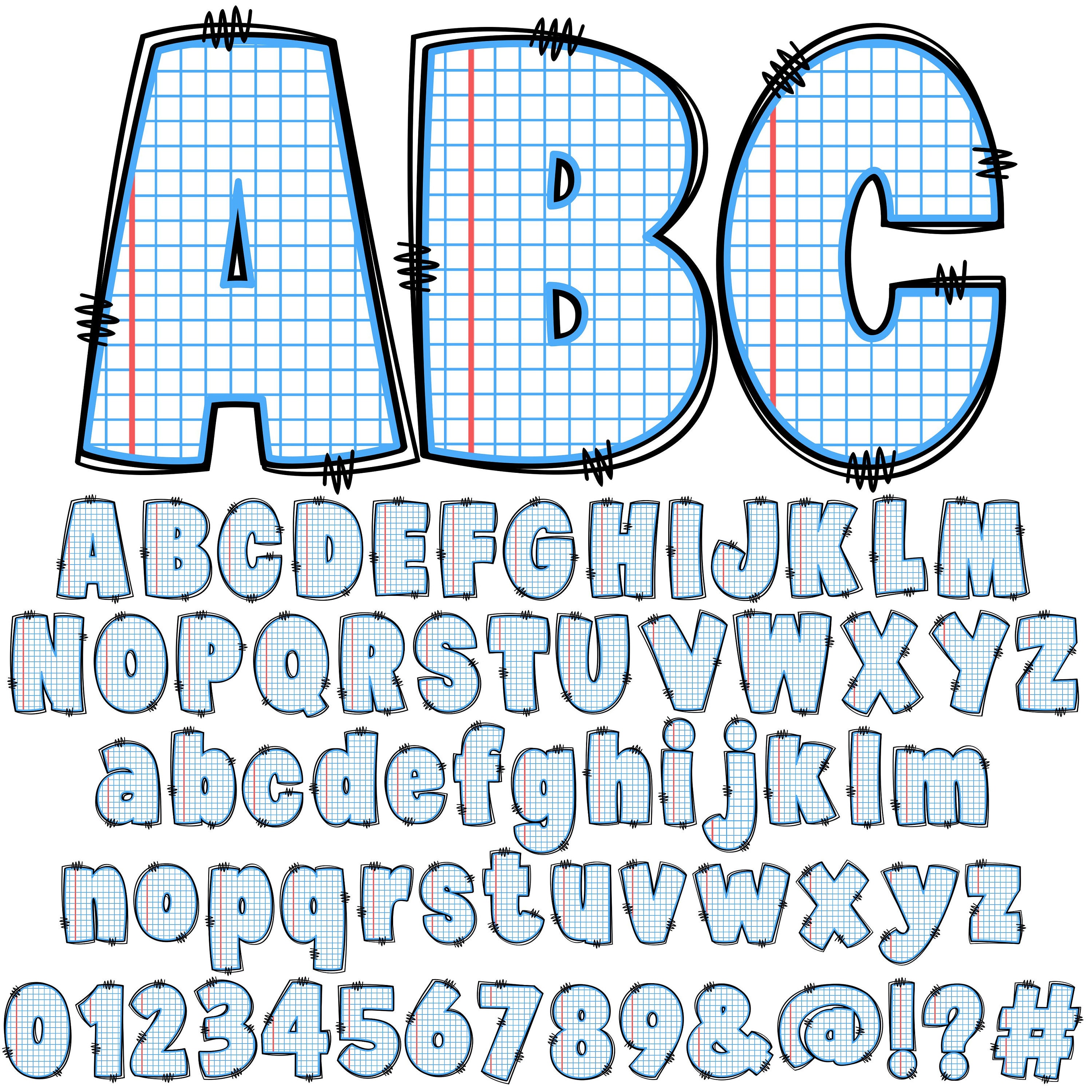 BUNDLE Back to School Alphabet PNG School Letters PNG - Etsy