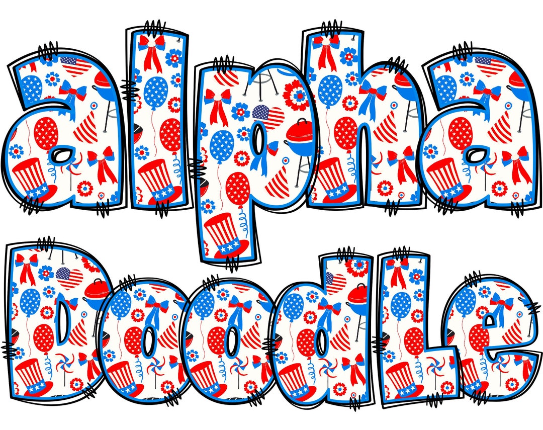 Patriotic Alphabet PNG, July 4th, Independence Day, July 4th Party ...
