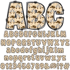 Wild West Alphabet Bundle PNG, Cowboys Letters, PNG Letters, Cowboys ...
