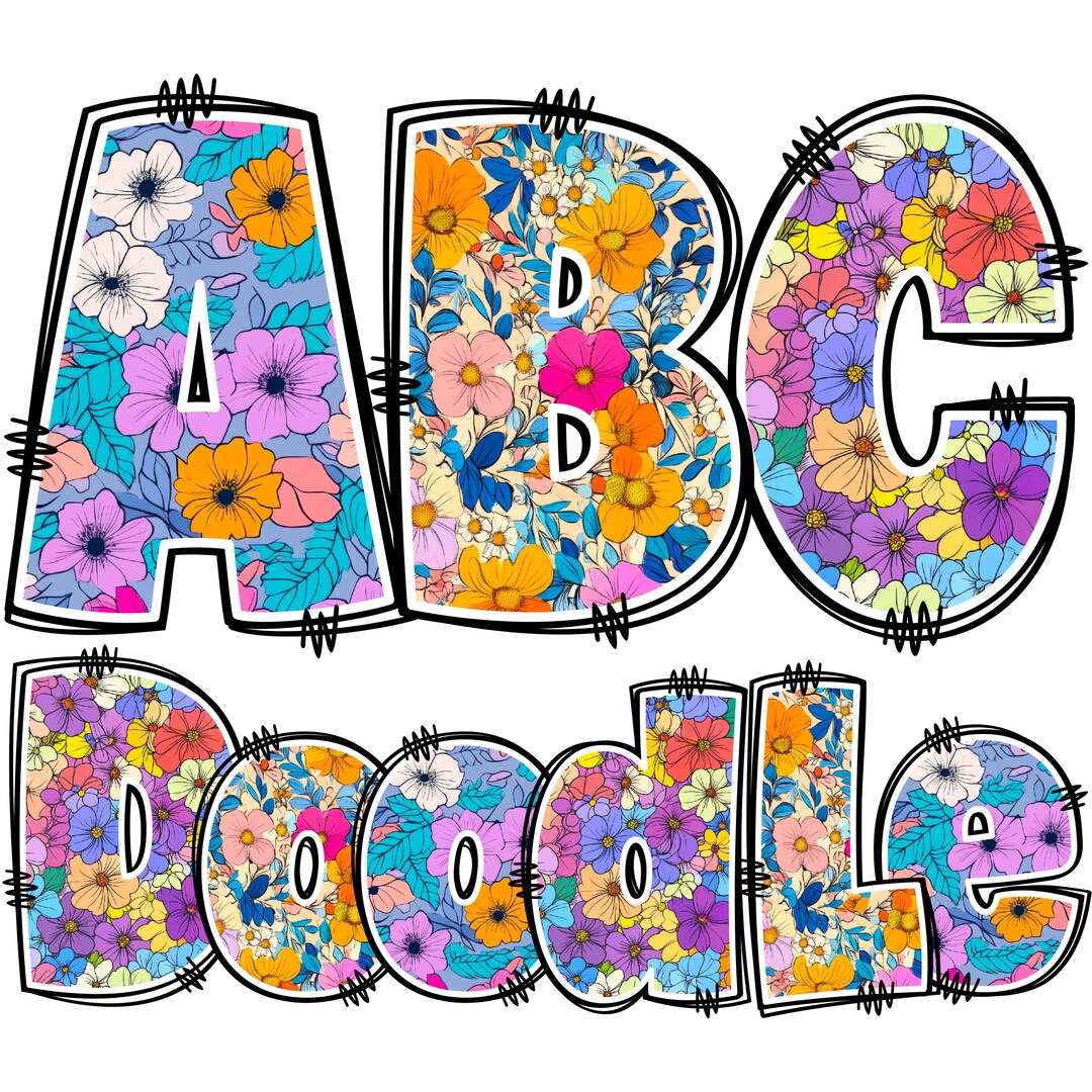 Spring Alphabet Bundle PNG, Spring Letters, PNG Letters, Spring ...