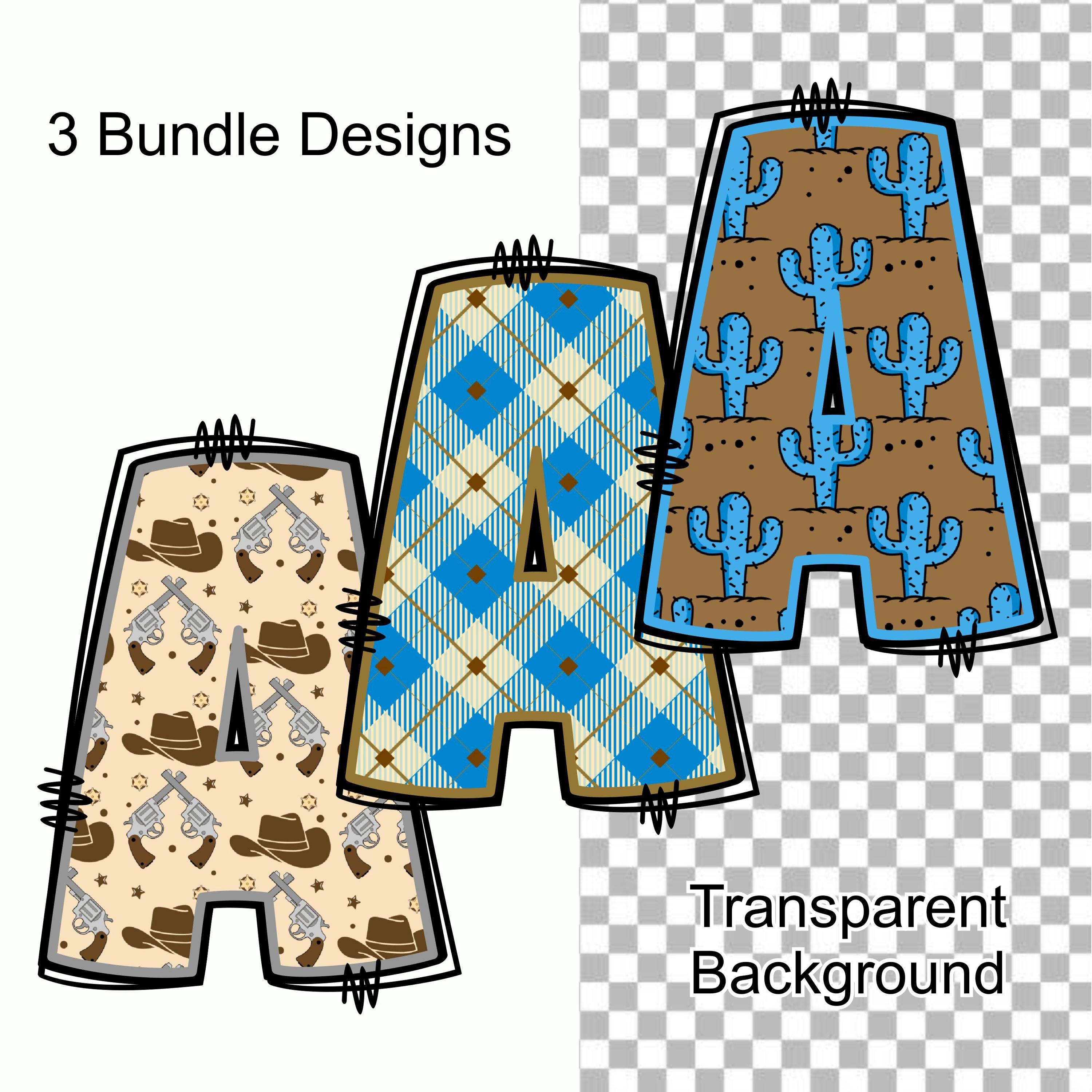 Wild West Alphabet Bundle PNG, Cowboys Letters, PNG Letters, Cowboys ...