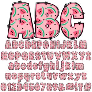 Summer Alphabet Bundle PNG, Summer Letters, PNG Letters, Summer ...