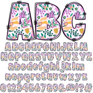 Spring Alphabet Bundle PNG, Spring Letters, PNG Letters, Spring ...