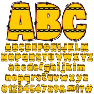 BUNDLE Back to School Alphabet PNG, School Letters, PNG Letters, School ...