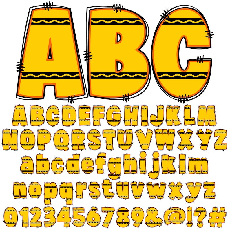 BUNDLE Back to School Alphabet PNG School Letters PNG - Etsy