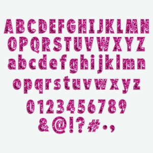 Faux Embroidery Sequin Christmas Alphabet Bundle PNG, Sequins Alphabet ...