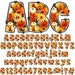 Thanksgiving Alphabet Doodle PNG, Autumn Alphabet, Fall Doodle ...