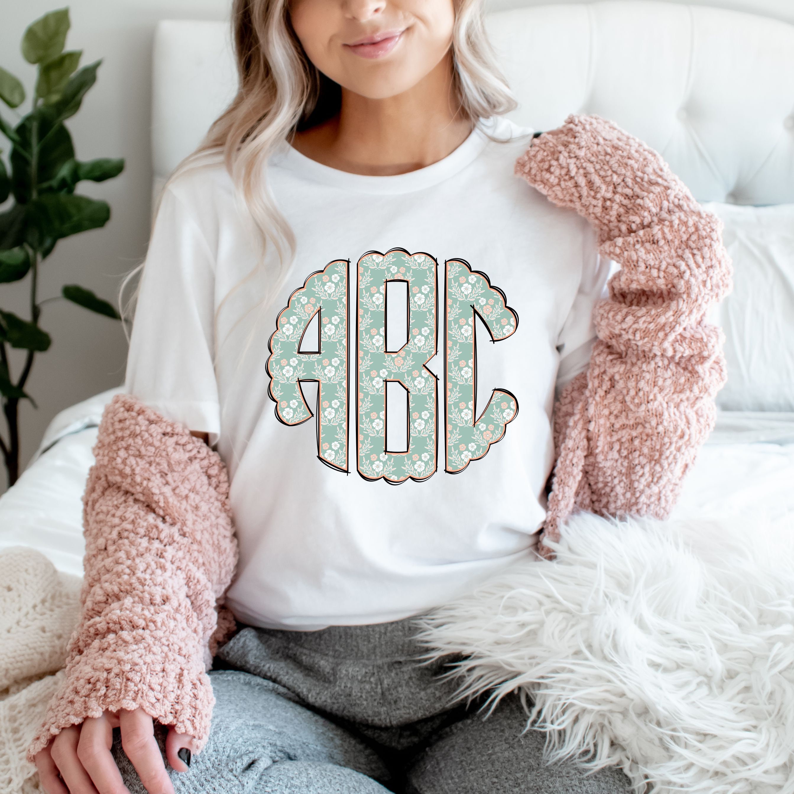 Spring Monogram PNG, Flower Monogram, Spring Floral Monogram, Alpha ...