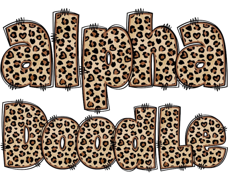Animal Print Alphabet PNG, Cheetah Print, Leopard Print, Alpha Doodle ...