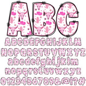 Wild West Alphabet Bundle PNG, Cowgirls Letters, PNG Letters, Cowgirls ...