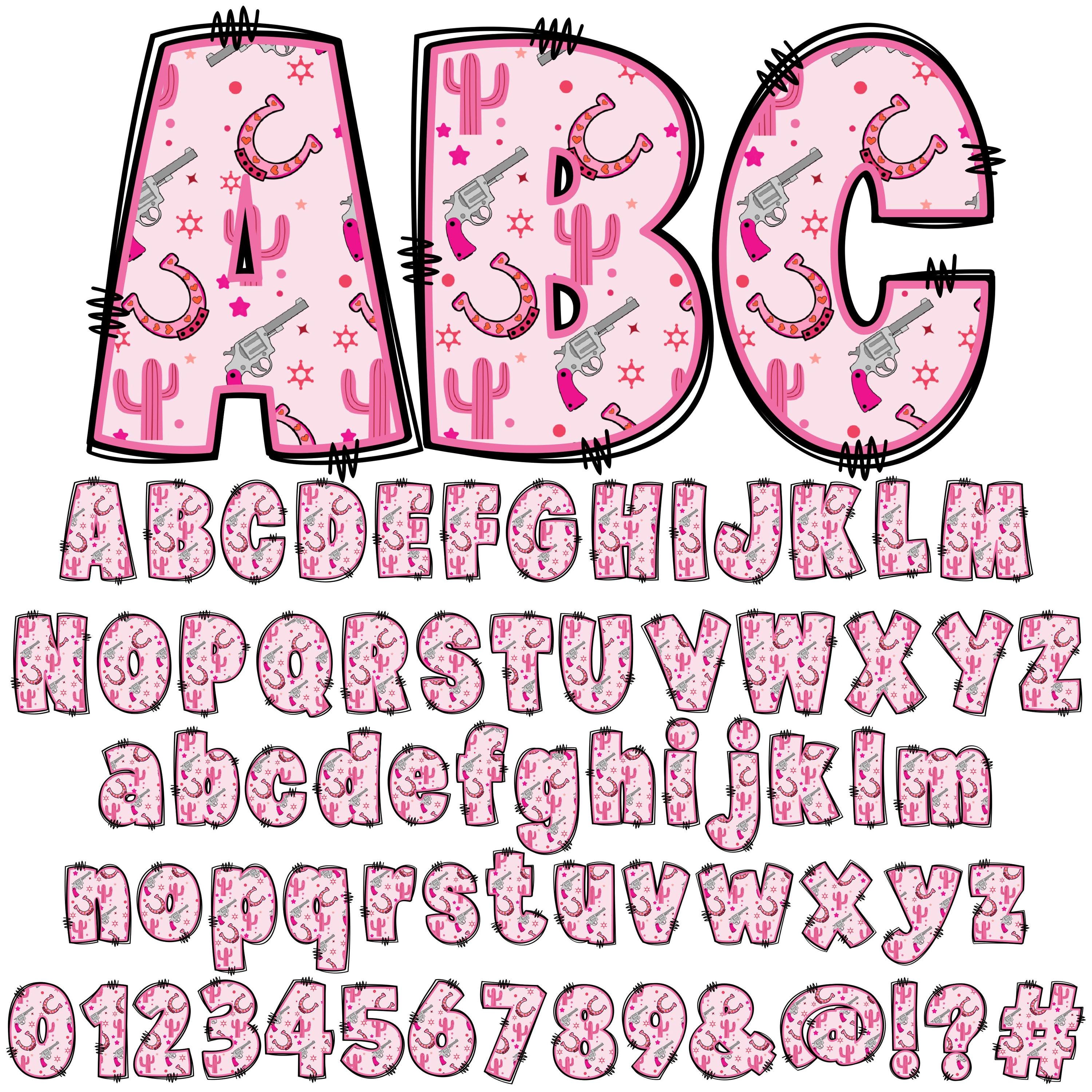 Wild West Alphabet Bundle PNG, Cowgirls Letters, PNG Letters, Cowgirls ...