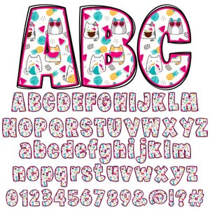 Summer Alphabet Bundle PNG, Summer Letters, PNG Letters, 3 Sets, Summer ...