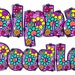 Spring Alphabet PNG, Groovy Floral Doodle, PNG Letters, Retro Floral ...
