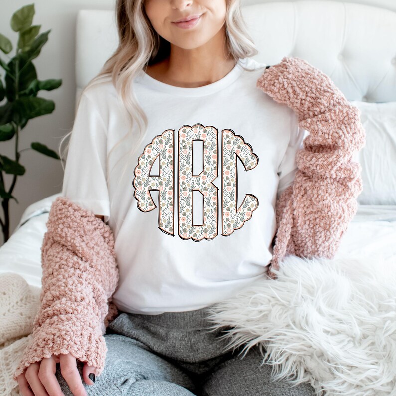 Spring Monogram PNG, Flower Monogram, Spring Floral Monogram, Alpha ...