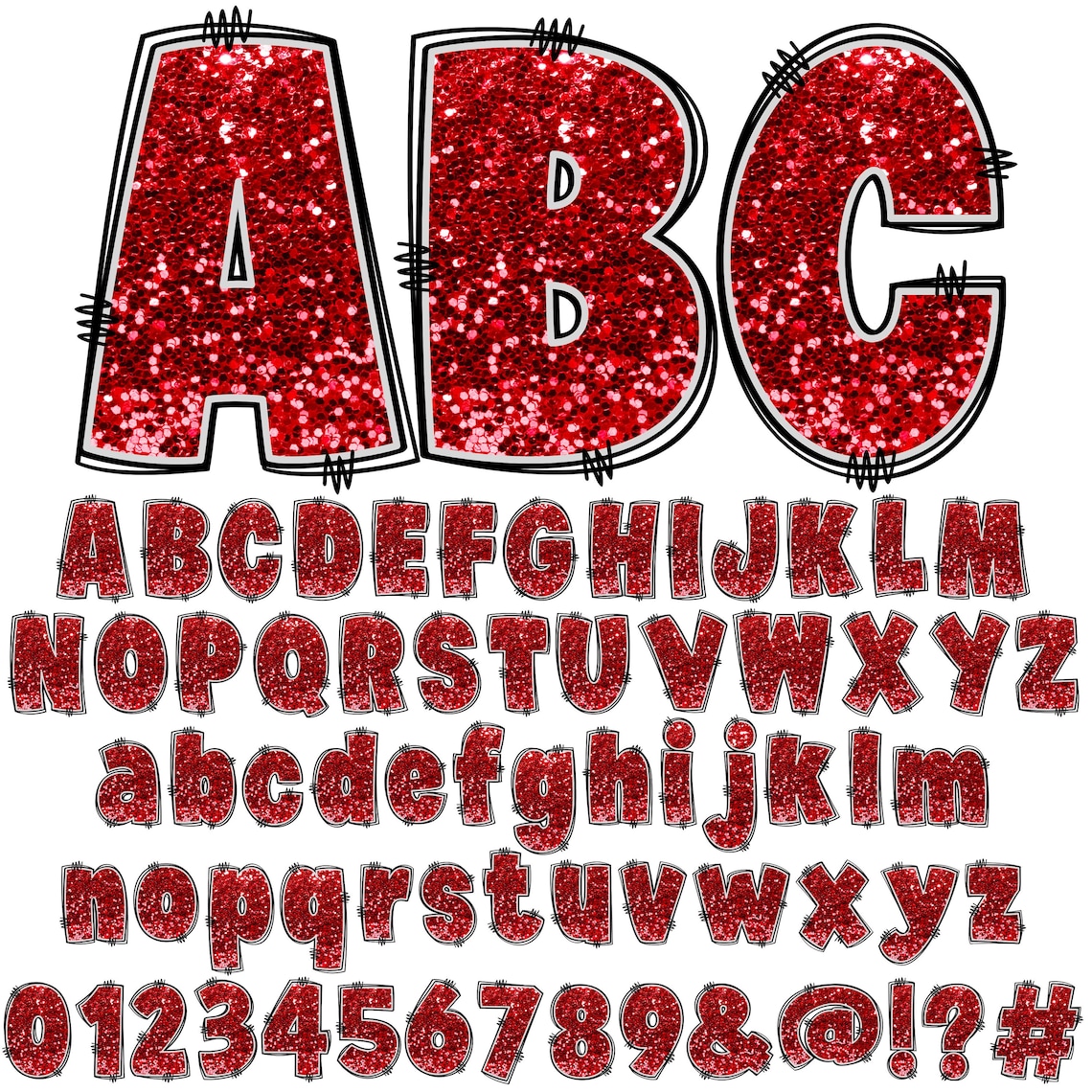 Patriotic Red Glitter Alphabet PNG, 4th July, Independence Day, Alpha ...
