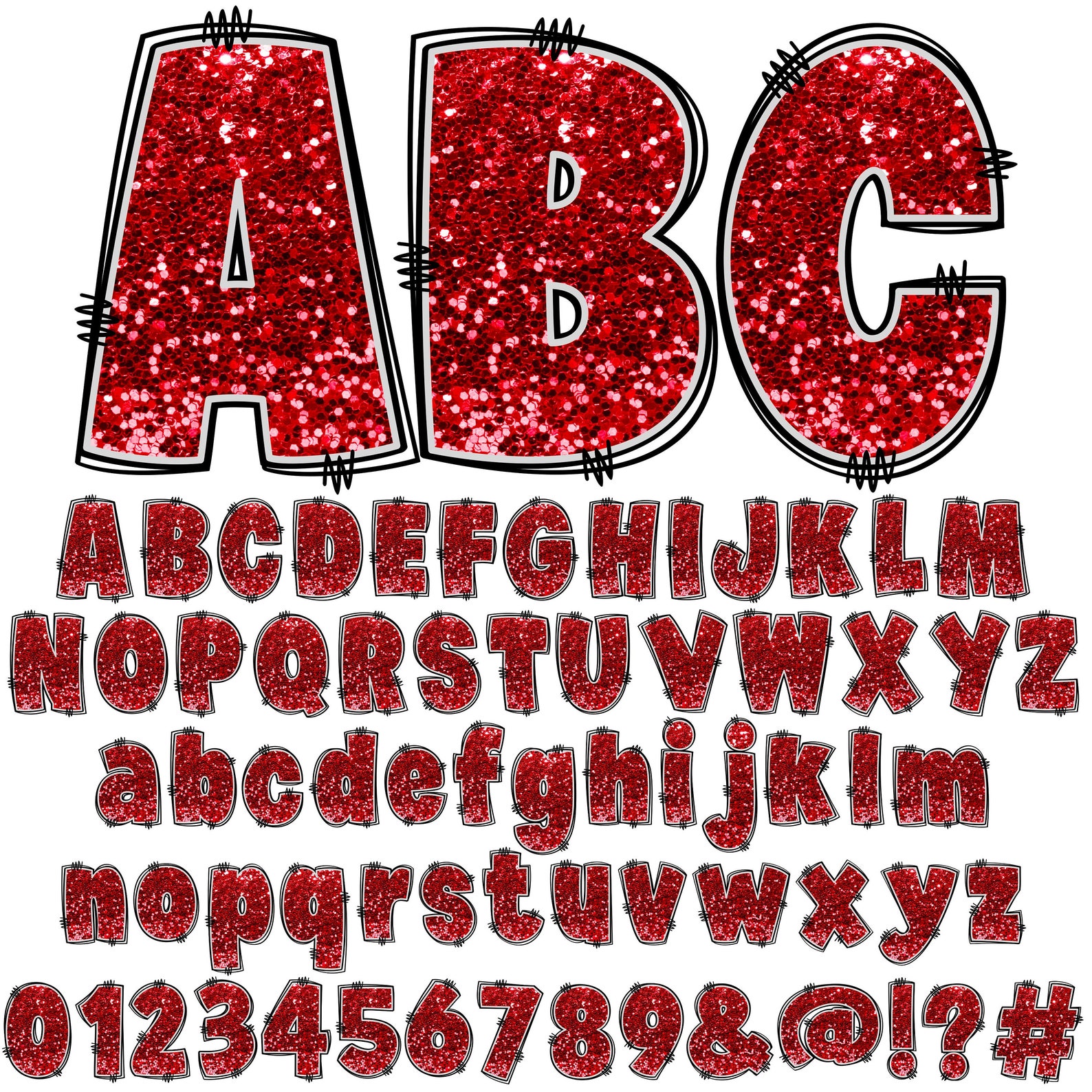 Patriotic Red Glitter Alphabet PNG, 4th July, Independence Day, Alpha ...