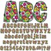 BUNDLE Spring Alphabet PNG, Groovy Floral Doodle, PNG Letters, Retro ...