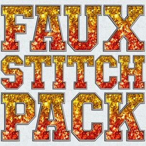 Faux Embroidery Sequin Alphabet Bundle PNG, Sequins Alphabet, Faux ...