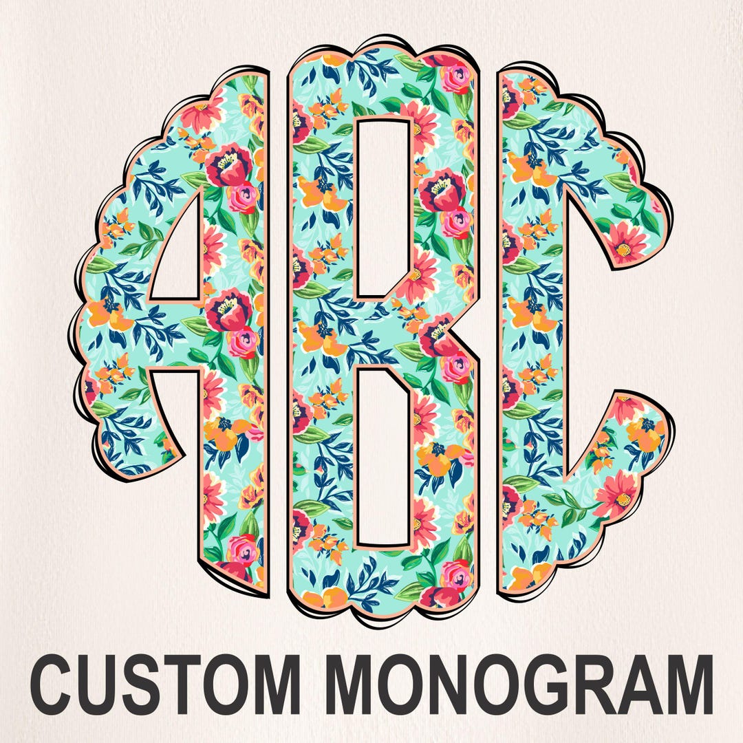 Spring Monogram PNG, Flower Monogram, Spring Floral Monogram, Alpha ...
