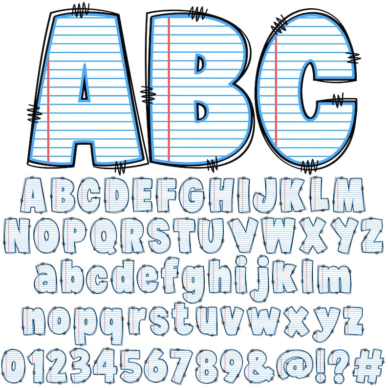 Back to School Alphabet PNG, School Letters, PNG Letters, School Alpha ...
