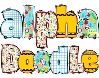 Back to School Alphabet PNG, School Letters, PNG Letters, School Alpha ...