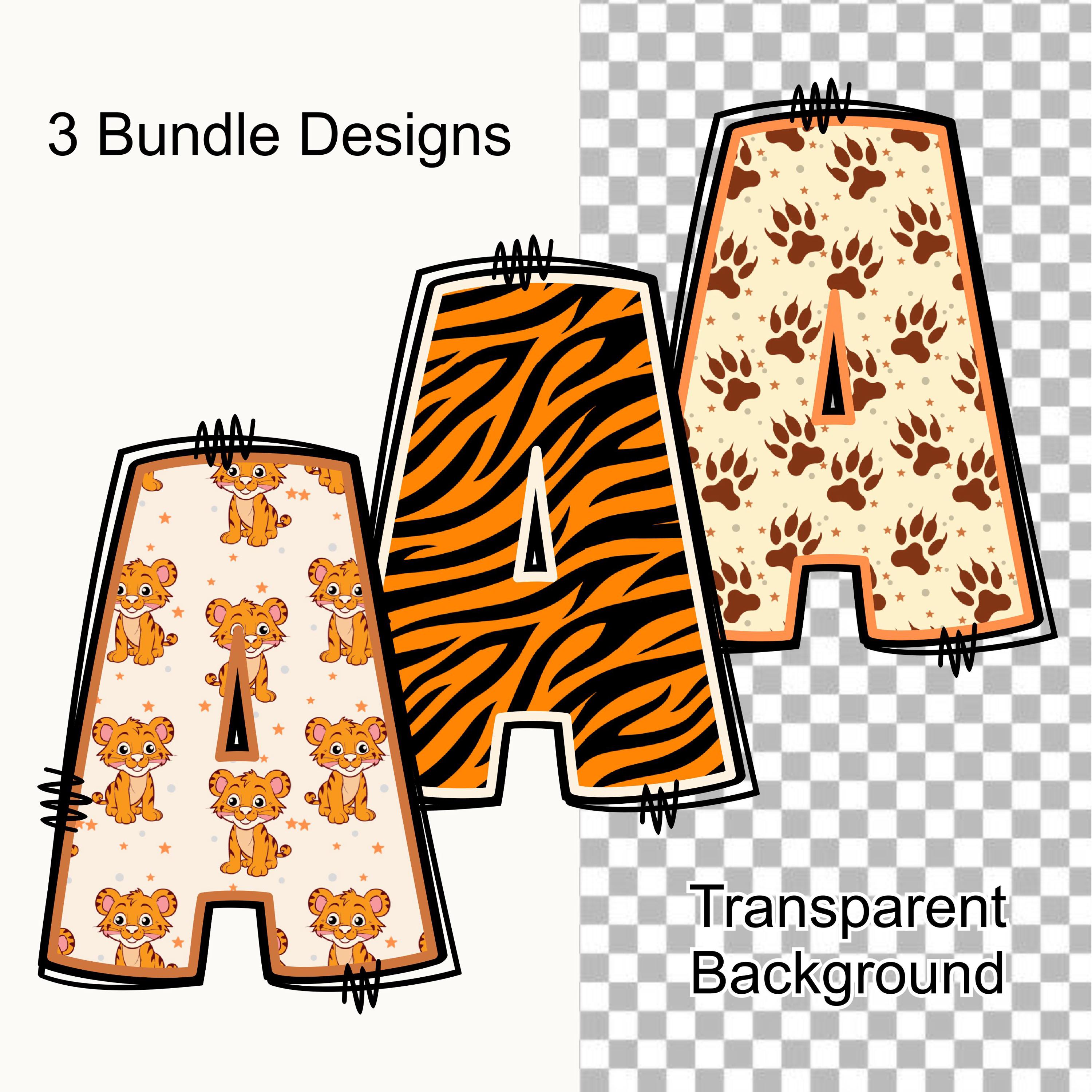 Tiger Alphabet Bundle PNG, Tiger PNG Letters, Tiger Alphabet, Tiger ...